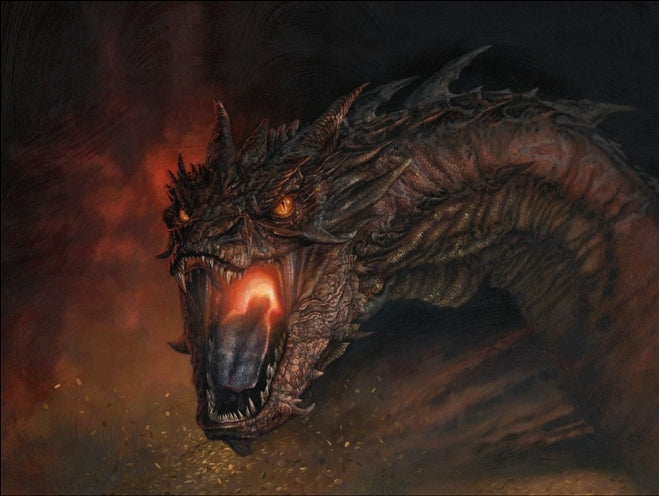 Smaug Treasure Fire LOTR Dragon King Under The Mountain Benedict Cumbe ...