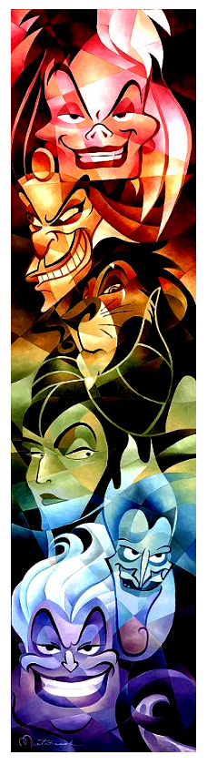 Cruella Jafar Scar Maleficent Hades Ursula Iconic Villains Disney Fine ...